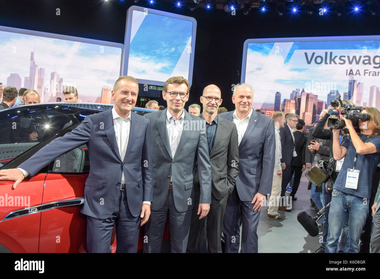 Frankfurt, Germany. 12th Sep, 2017. Dr. Herbert Diess, Dr. Frank Welsch ...