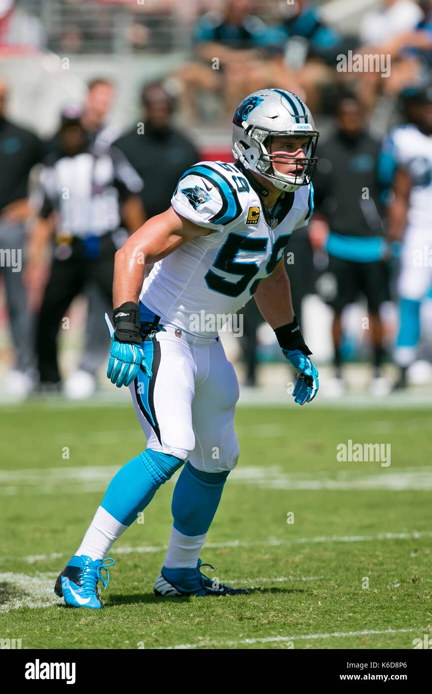 Santa Clara, CA. 10th Sep, 2017. Carolina Panthers middle linebacker ...