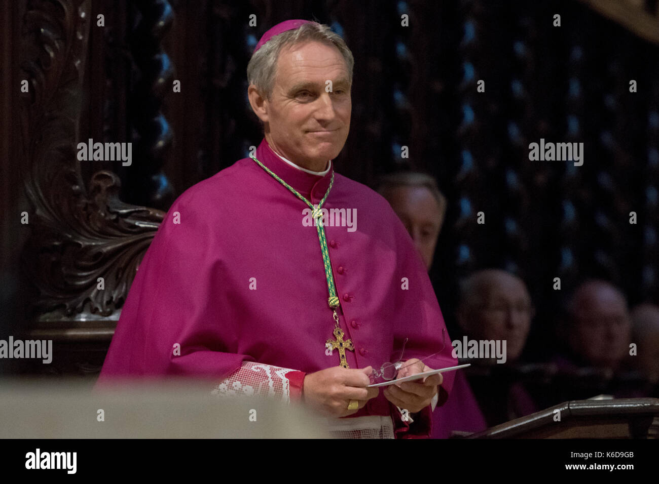 Regensburg, Germany. 12th Sep, 2017. Archbishop Georg Gaenswein reads ...