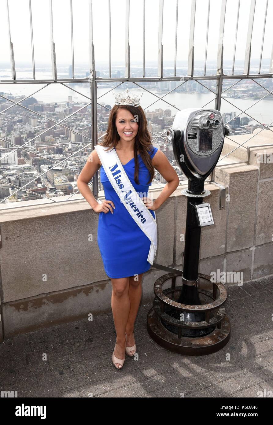 New York, NY, USA. 12th Sep, 2017. Cara Mund, Miss America 2018 at a ...