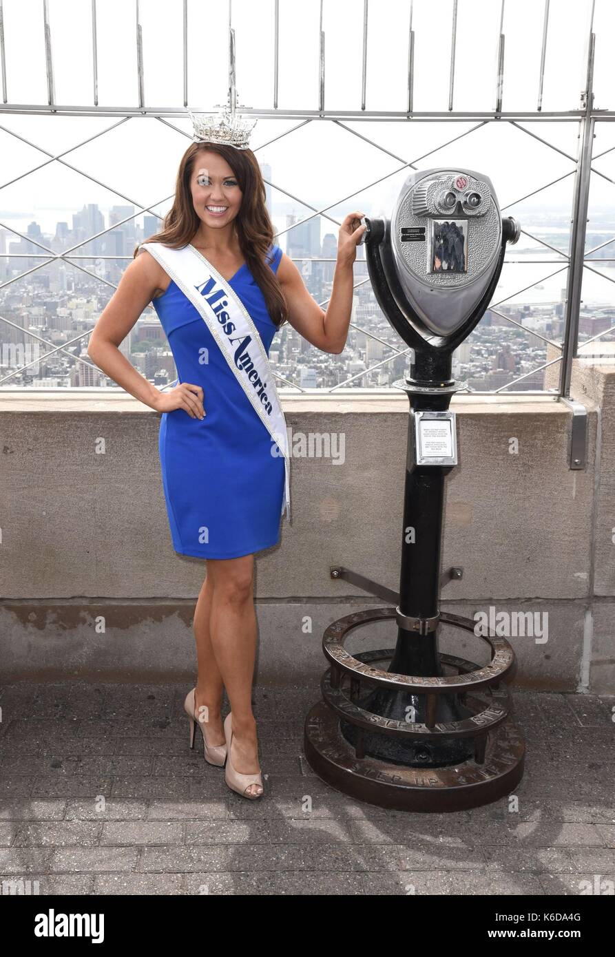 New York, NY, USA. 12th Sep, 2017. Cara Mund, Miss America 2018 at a ...