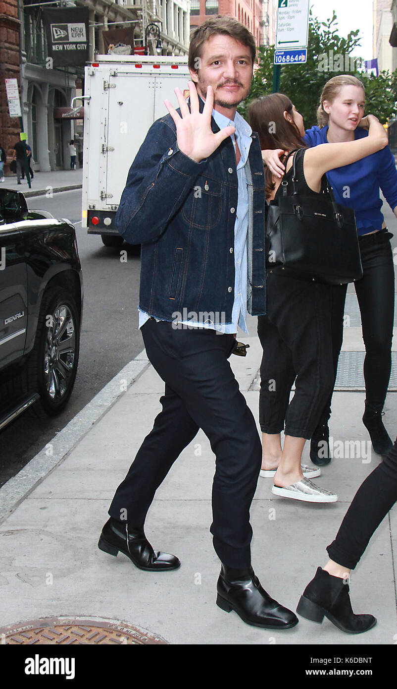 New York, NY, USA. 12th Sep, 2017. Pedro Pascal at AOL Build promoting ...