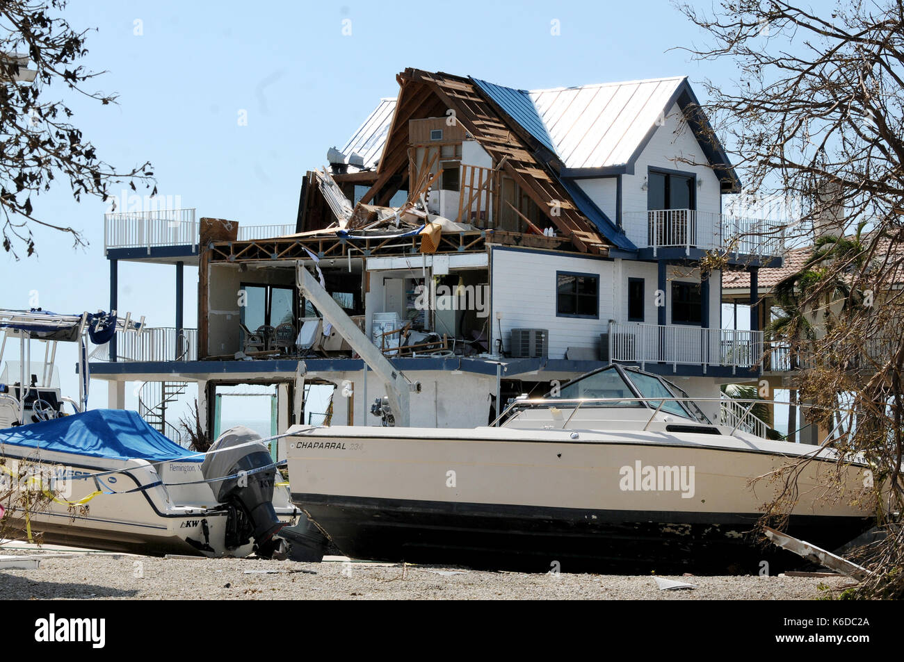 Cudjoe Key, FL, USA. 12th Sep, 2017. Hurricane Irma's powerful winds ...