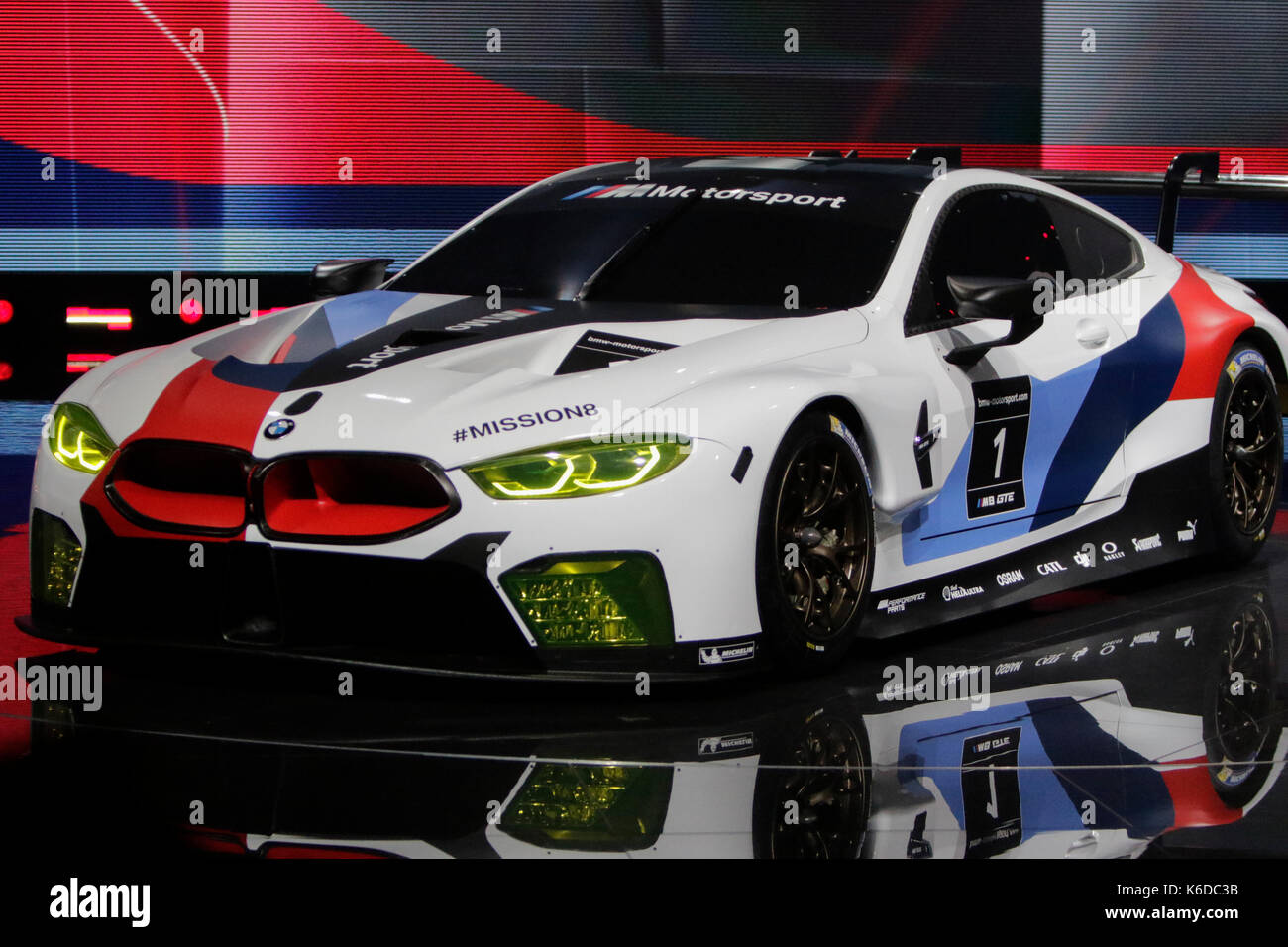 Frankfurt, Germany. 12th September 2017. The new BMW M8 GTE race car is ...