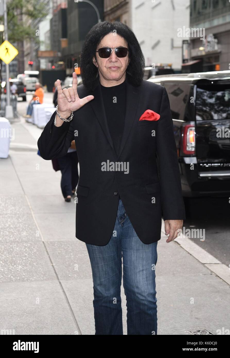 New York, NY, USA. 12th Sep, 2017. Gene Simmons of KISS, seen at the ...
