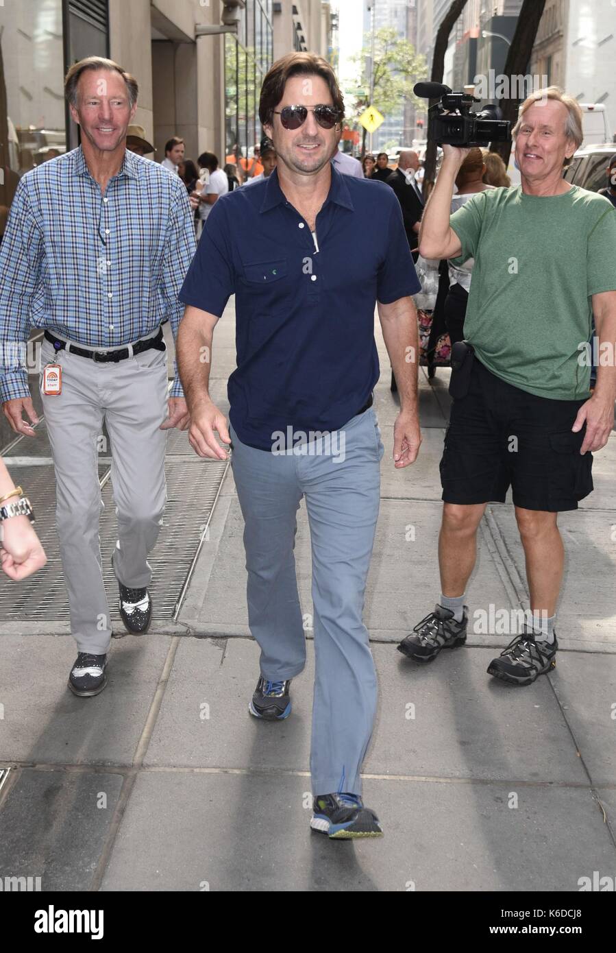 New York, NY, USA. 12th Sep, 2017. Luke Wilson, out promoting his his ...