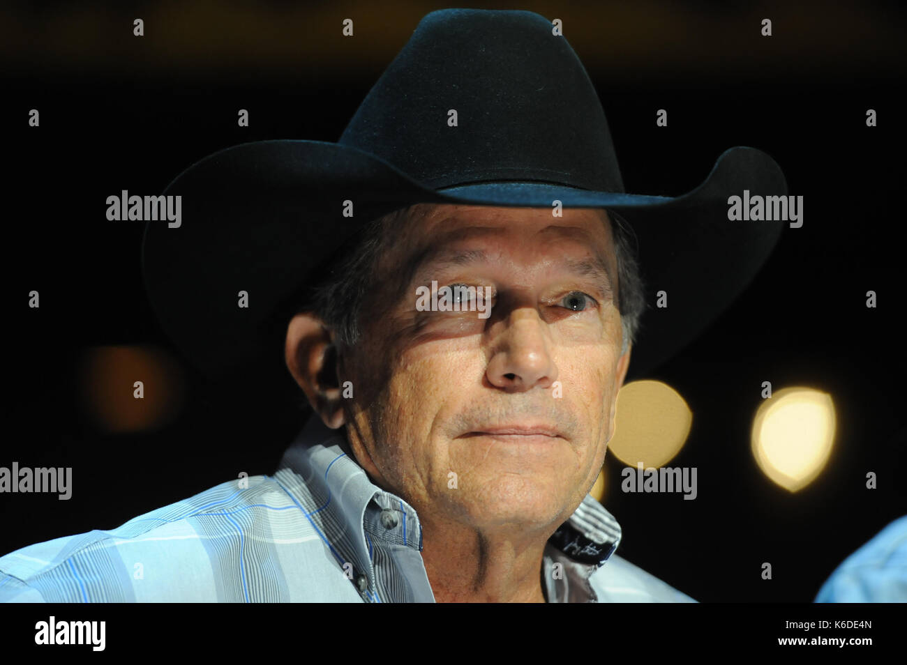 GEORGE STRAIT smiles during a press conference Tuesday regarding the ...