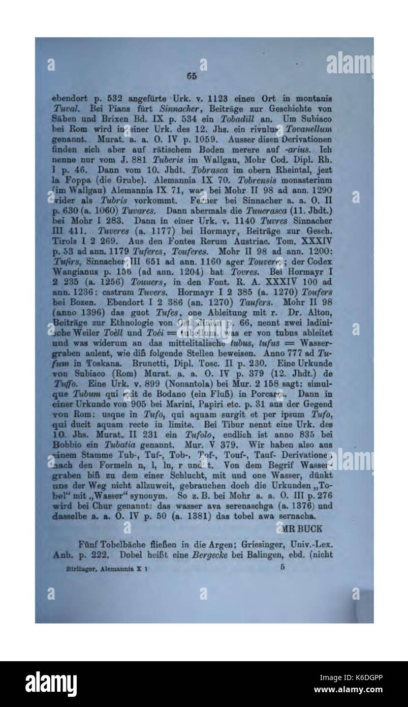 A reference to 'De Alemannia,' possibly a historical or scholarly work ...