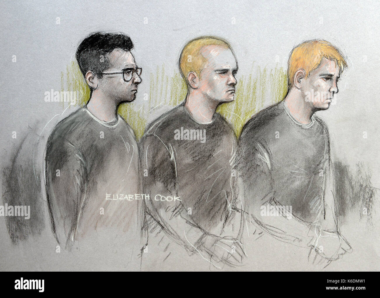 Court artist sketch elizabeth cook hi-res stock photography and images ...