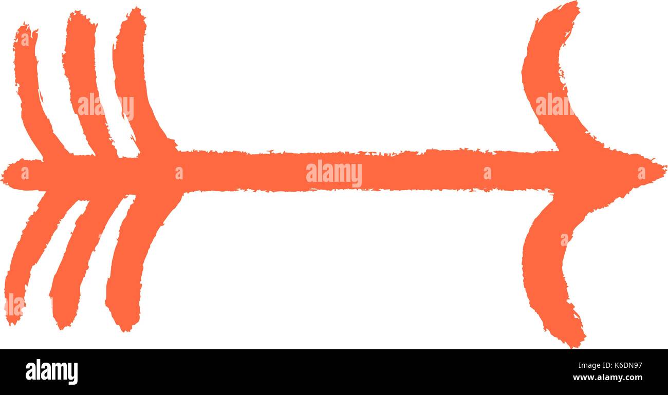 Use it in all your designs. Red arrow sign painted by paint brushstroke ...