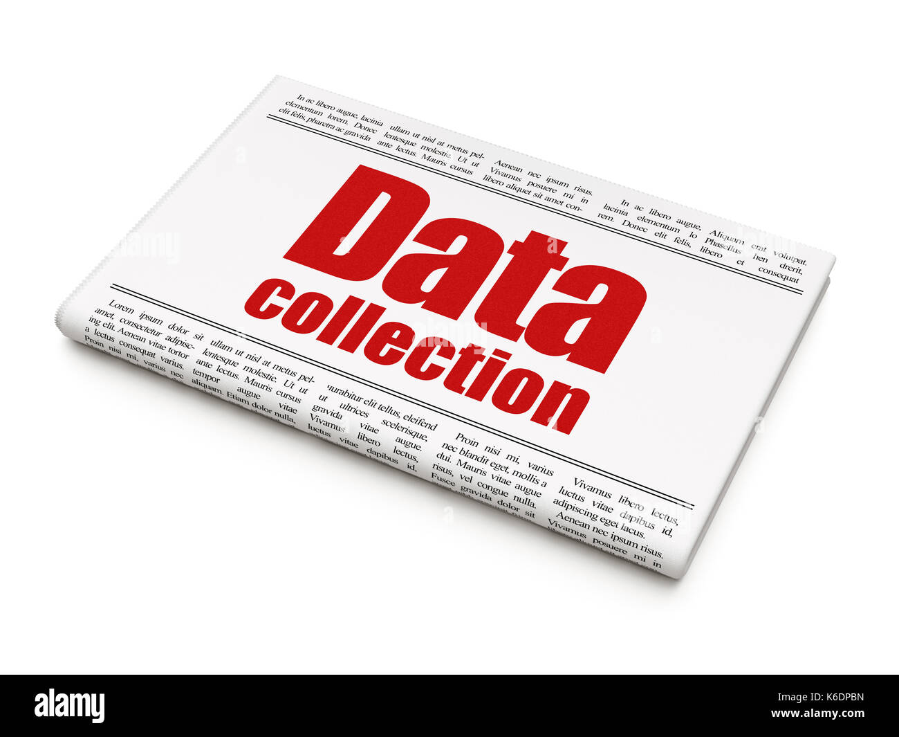 Data concept: newspaper headline Data Collection Stock Photo - Alamy