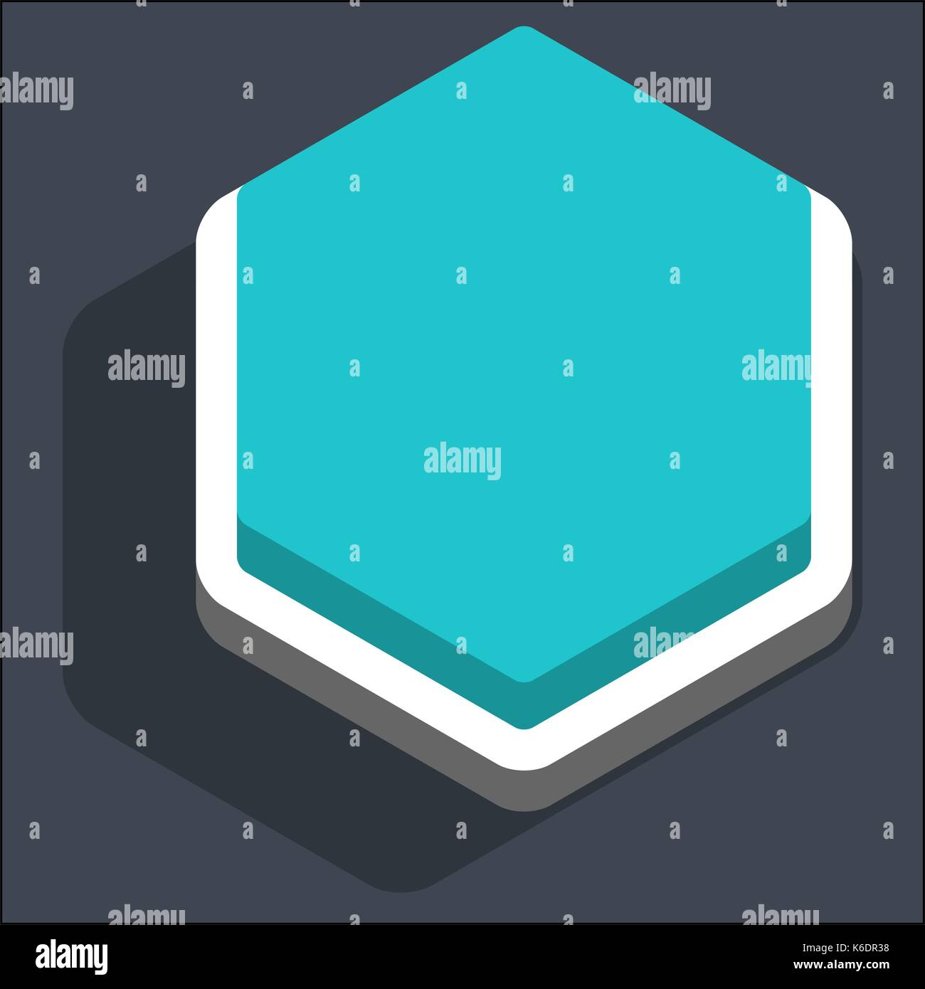 Use it in all your designs. Flat web internet hexagon button with dark ...