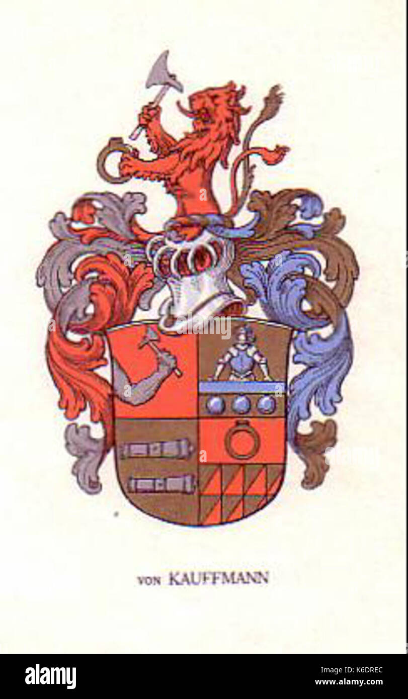 Code Of Arms for Von Kauffmann Stock Photo - Alamy