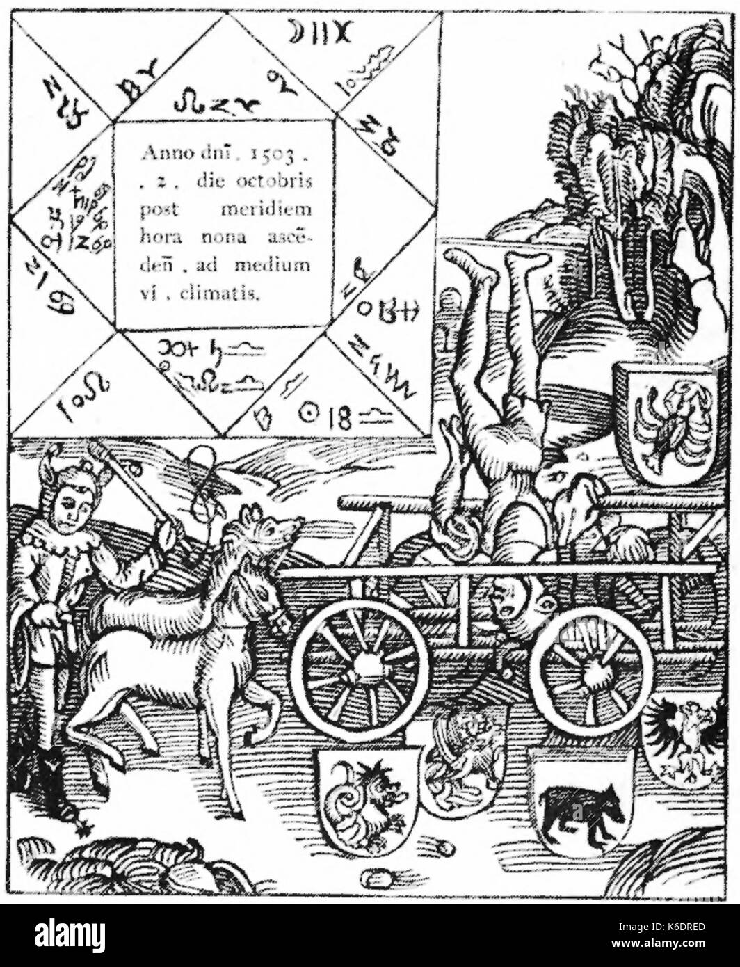 Curious Astrological Diagram to the Year 1503 in The Shyp of Folys of ...