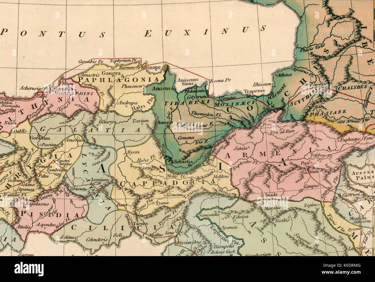 Central and southern parts of Colchis and part of Iberia Stock Photo ...