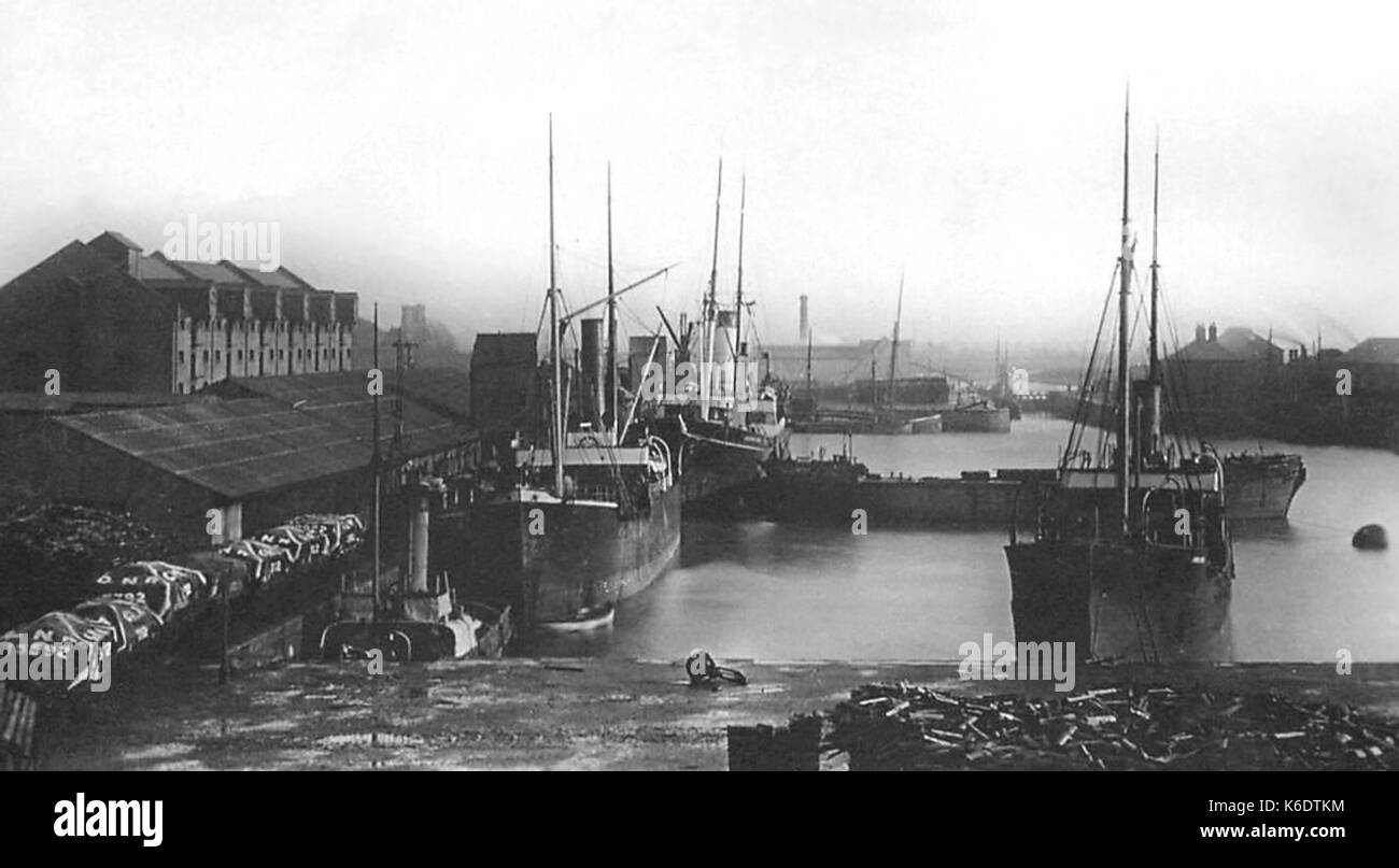 Boston Docks c.1900 Stock Photo - Alamy