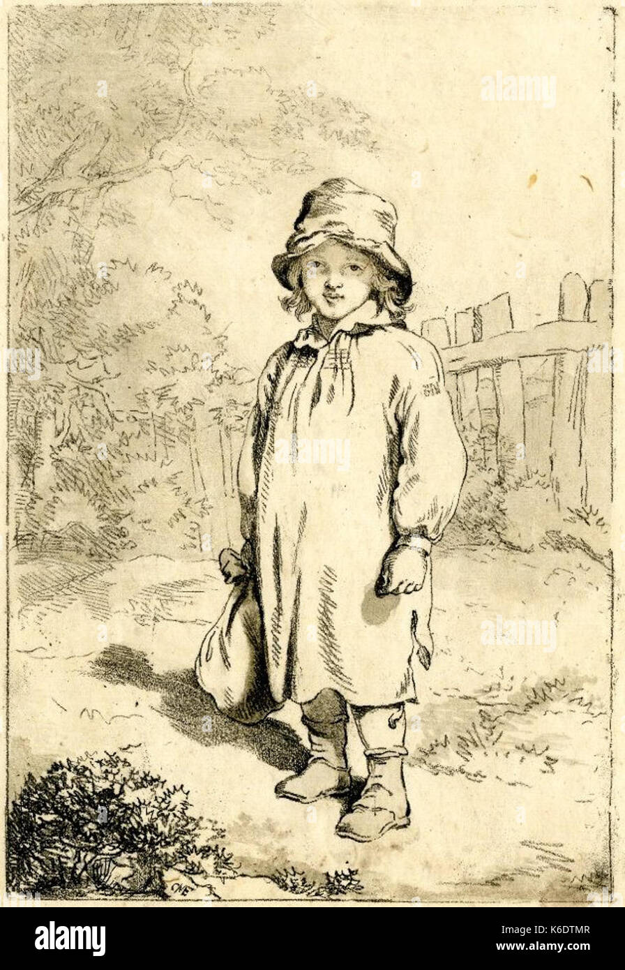 Catherine Maria Fanshawe Boy with a sack AN00822095 001 l Stock Photo ...