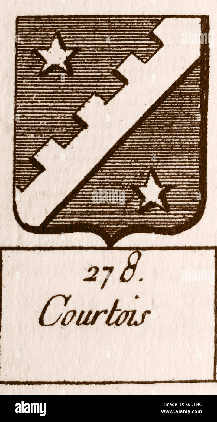 Blason de la famille Courtois Stock Photo - Alamy