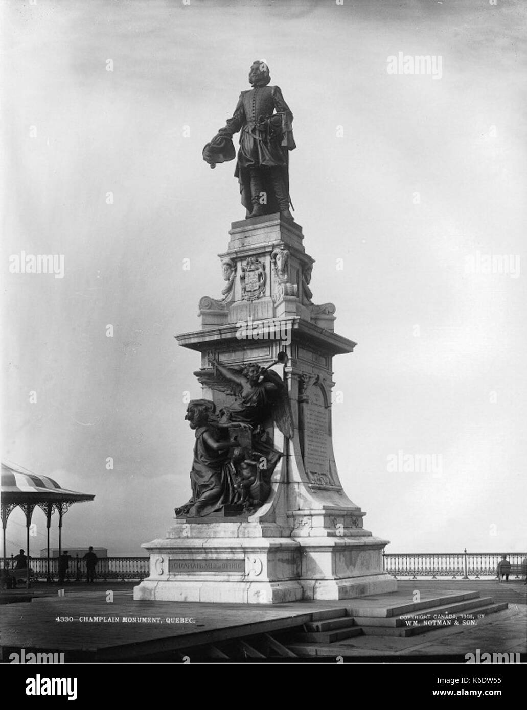 Champlain Monument, Quebec City, QC, 1908 Stock Photo - Alamy