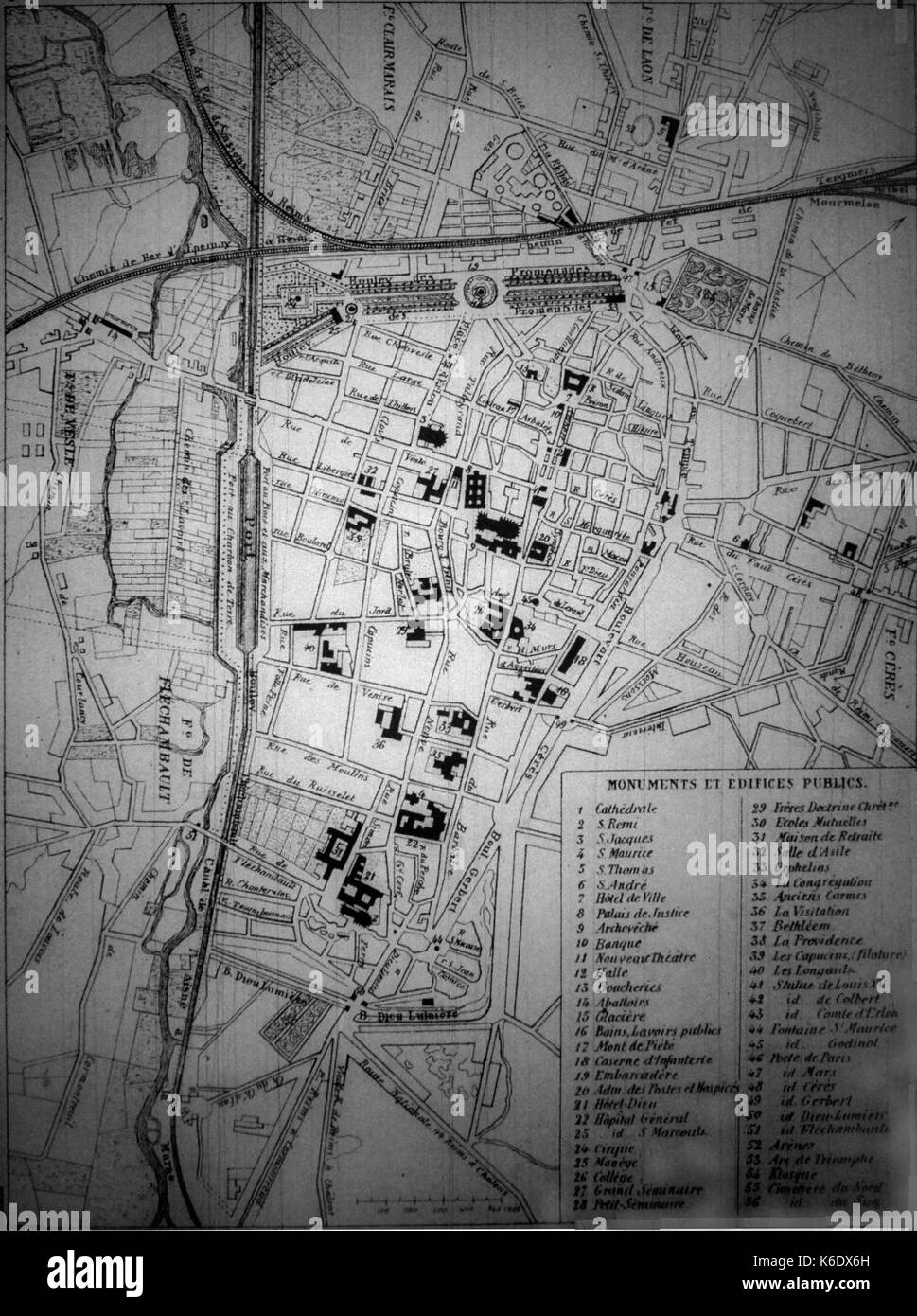 Reims map hi-res stock photography and images - Alamy