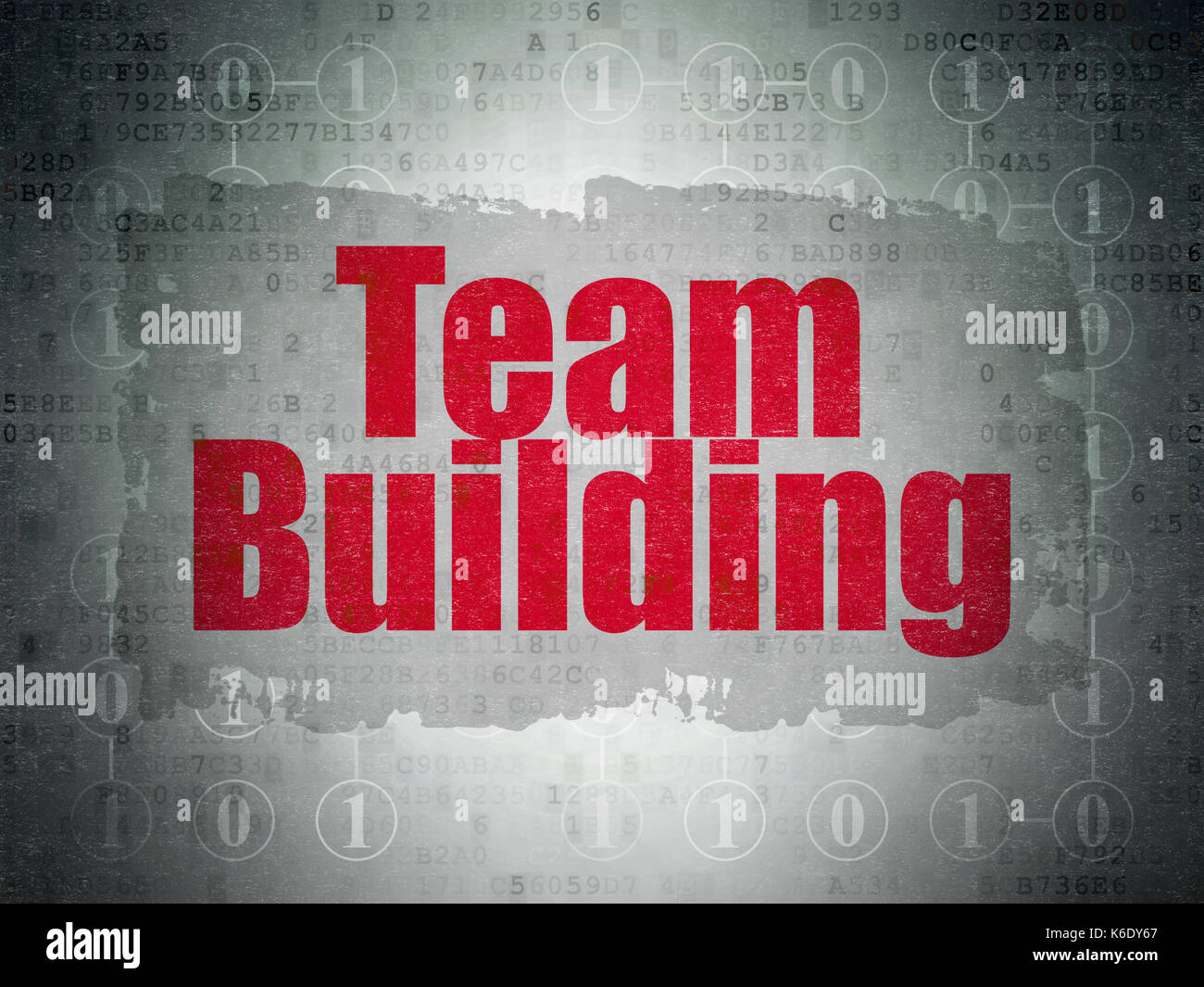 Business concept: Team Building on Digital Data Paper background Stock ...
