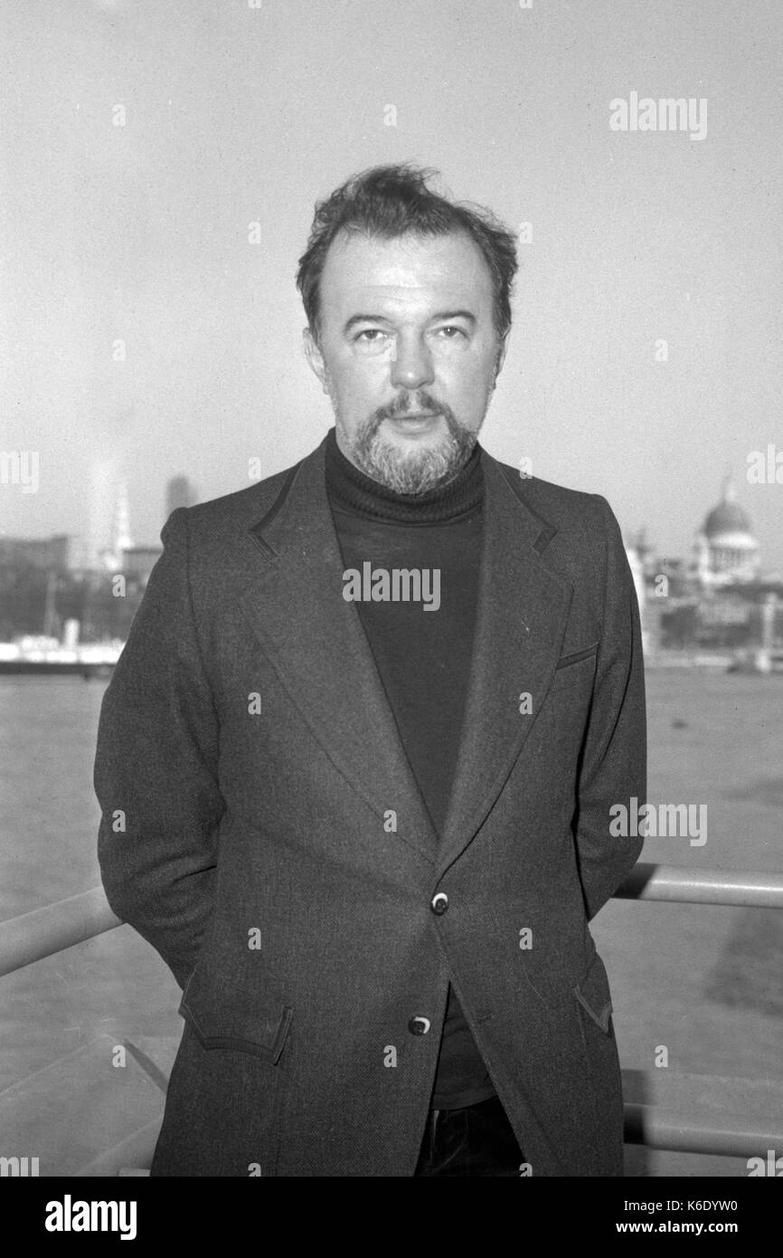 National Theatre director Peter Hall, stood outside the theatre's new ...