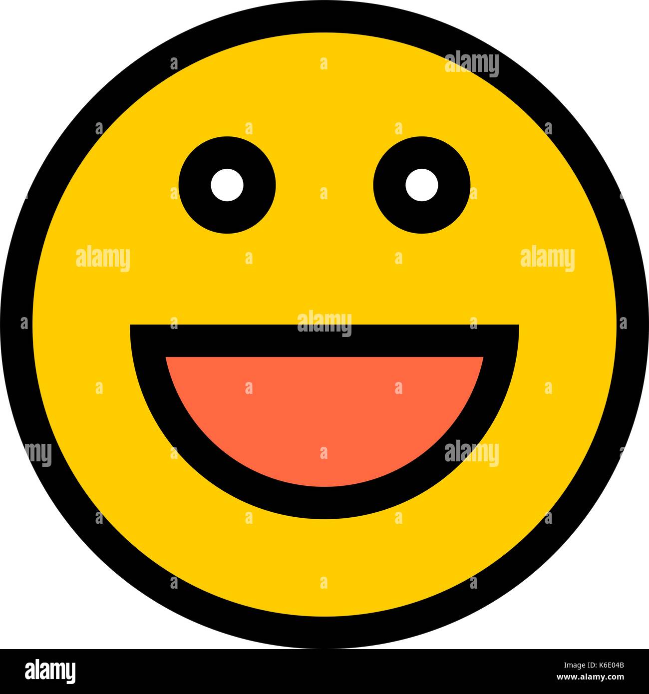 Use it in all your designs. Smiley happy smiling face emoticon icon in ...