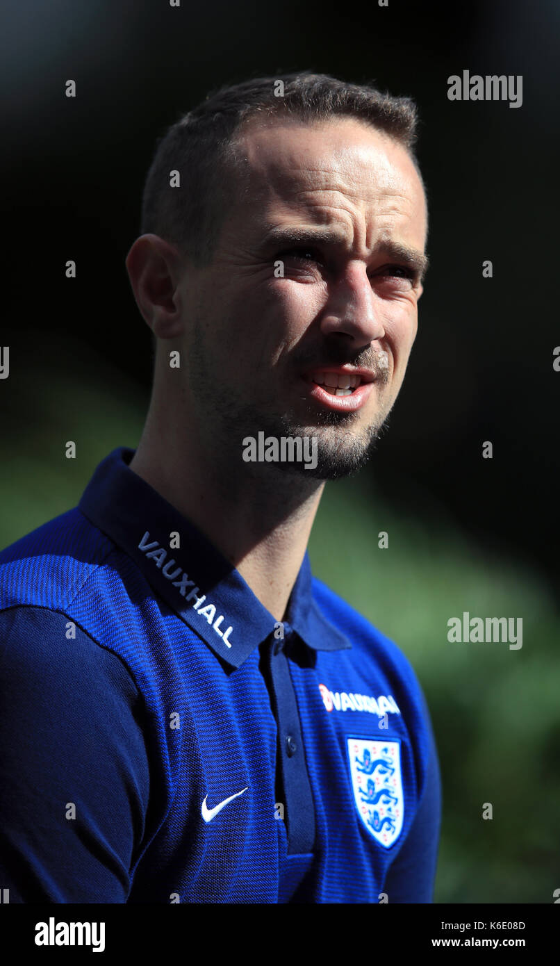 England Women manager Mark Sampson following the training session at St ...