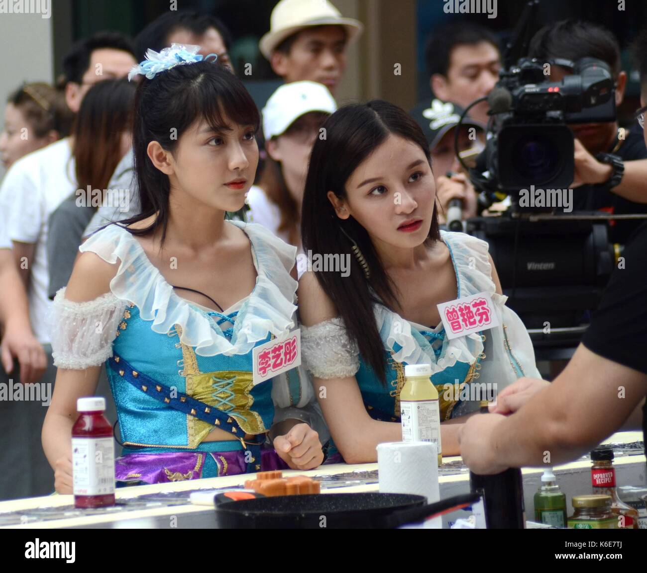 Chinese girl group SNH48 attend the Chinese food travelogue show 'Chef ...