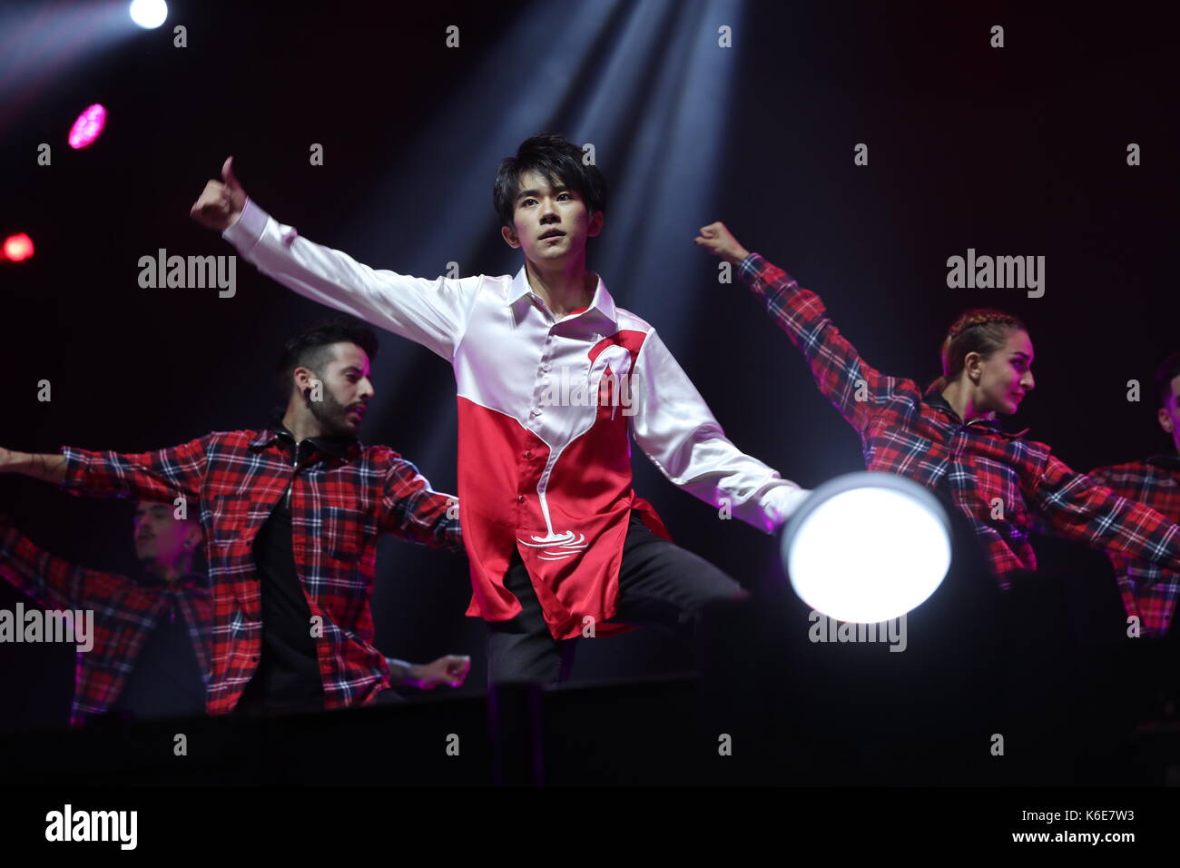 Boy band TFBoys performing in concert in Nanjing city Featuring ...