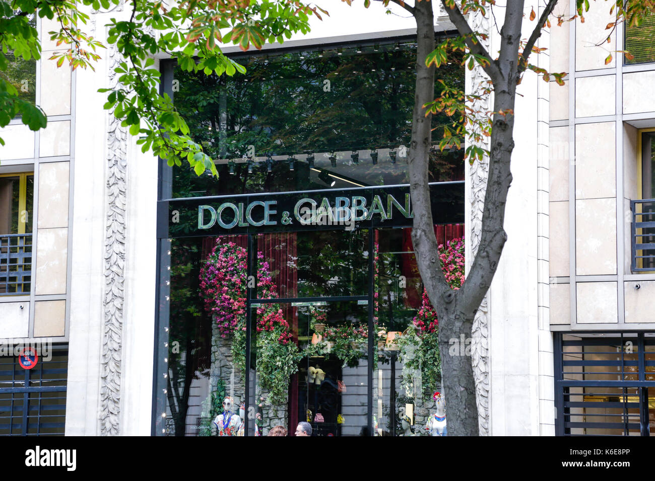 Paris, France: luxury branded shops in typical haussmann palaces and ...