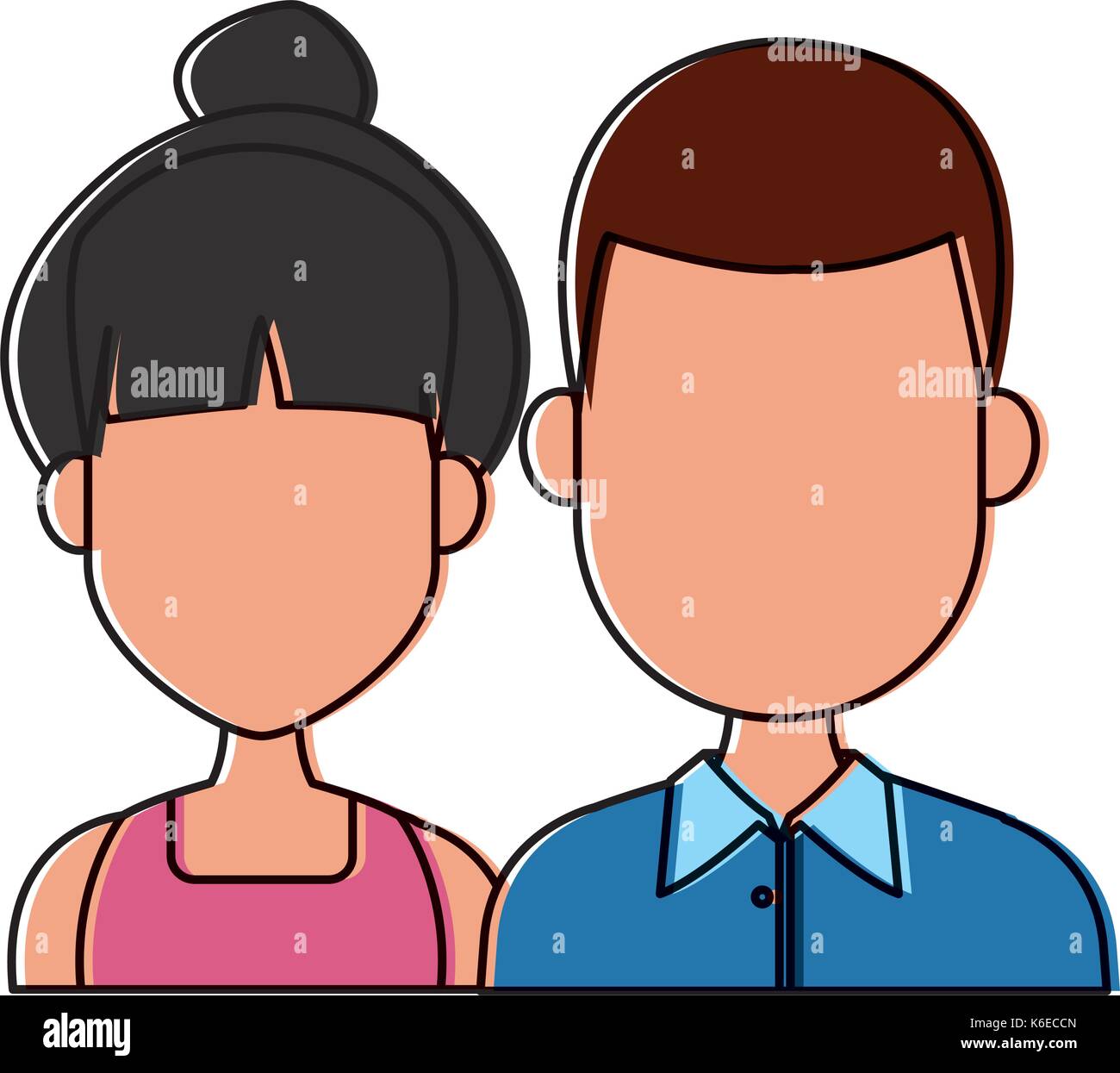 Young couple cartoon Stock Vector Image & Art - Alamy