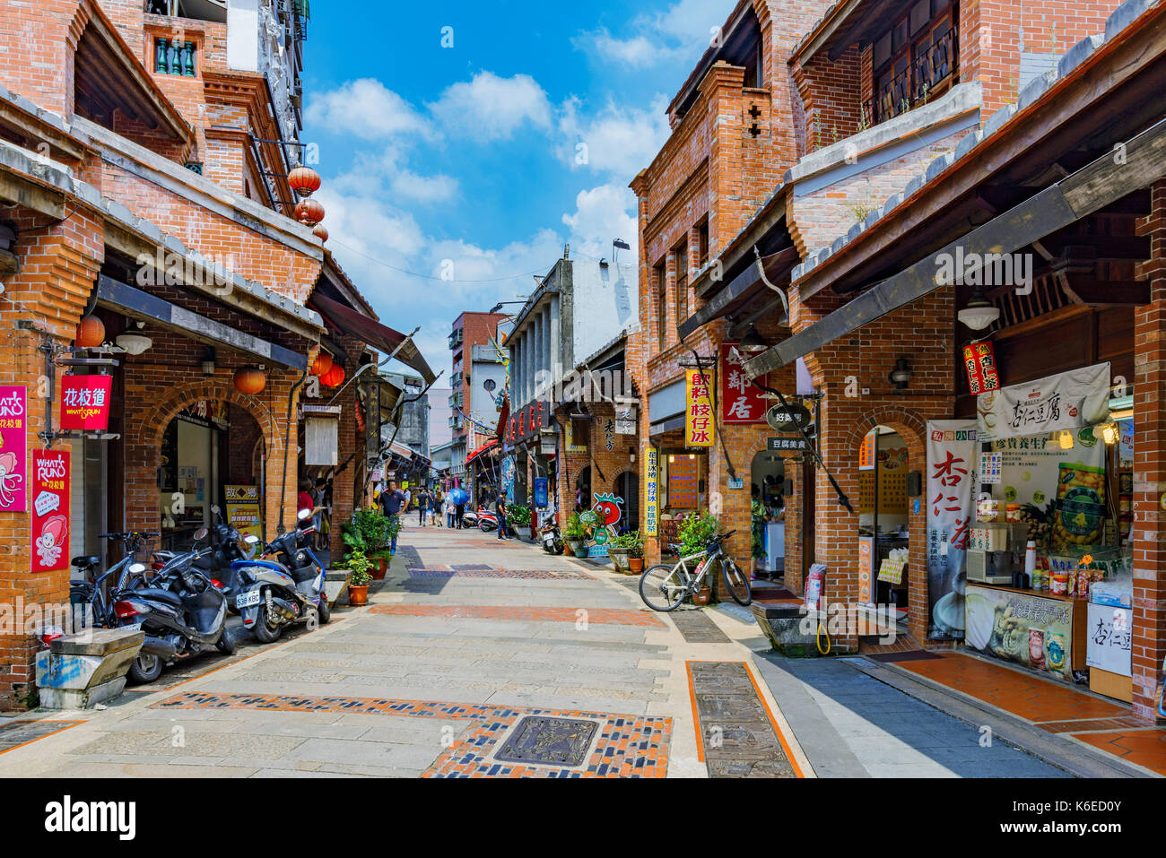 TAIPEI, TAIWAN - JUNE 29: This is Shenkeng old street a famous old ...