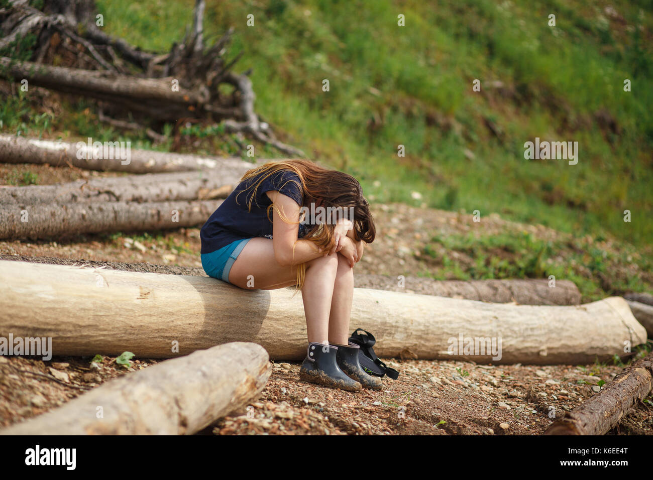 Sitting On A Fallen Tree High Resolution Stock Photography and Images ...