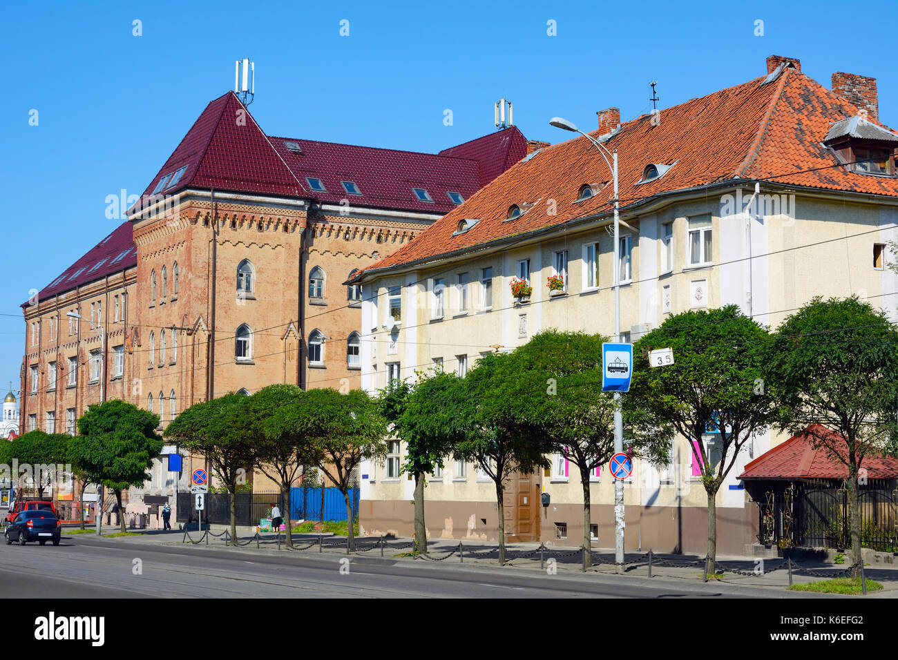 Kaliningrad, beautiful house on the street Chernyakhovsky Stock Photo ...