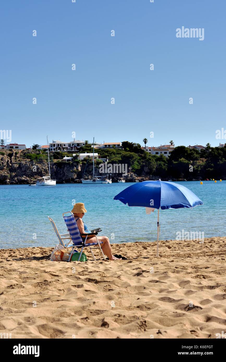 Woman sunbathing beach spain hi-res stock photography and images - Alamy