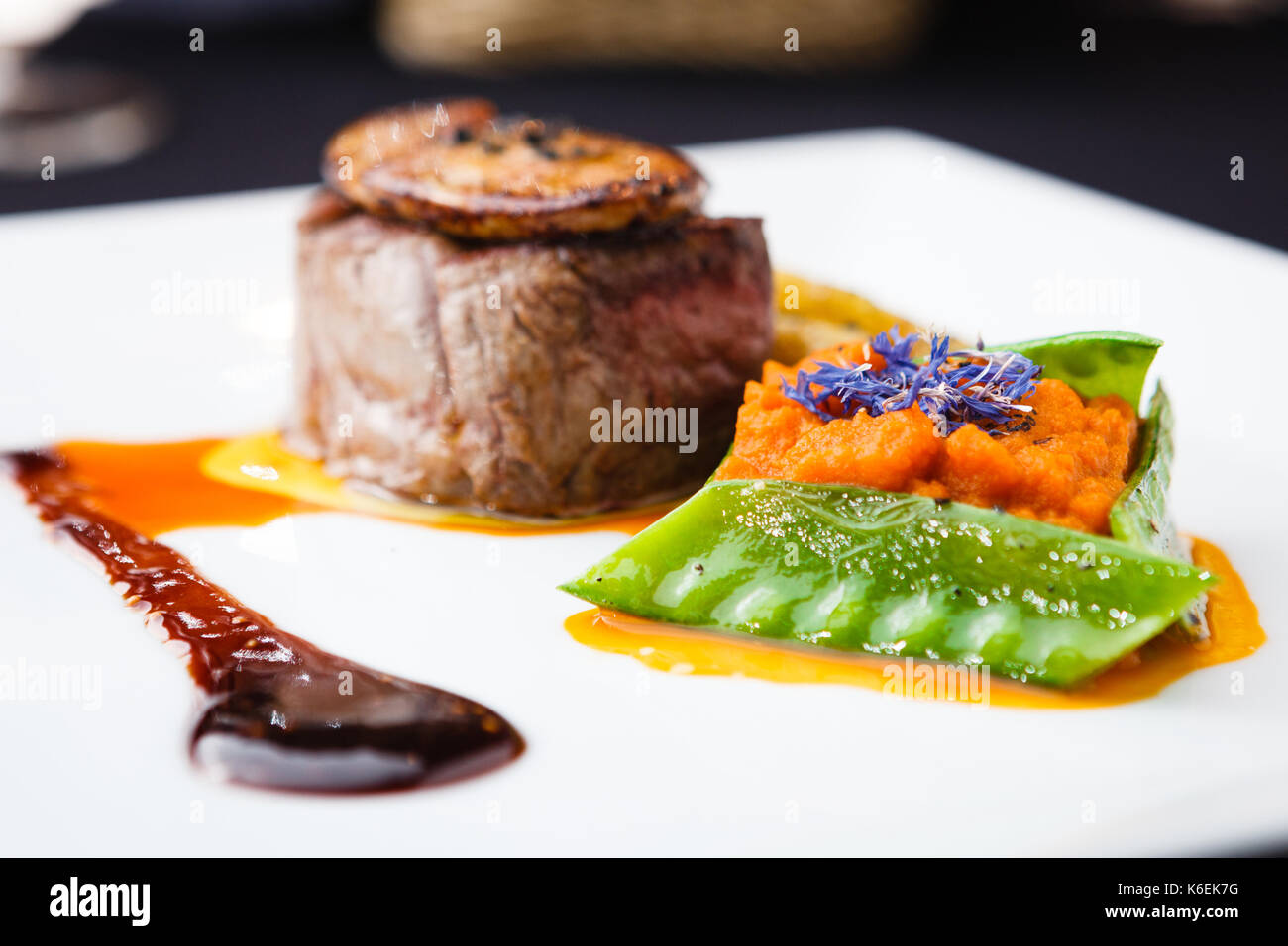 Beef fillet with potato Stock Photo - Alamy
