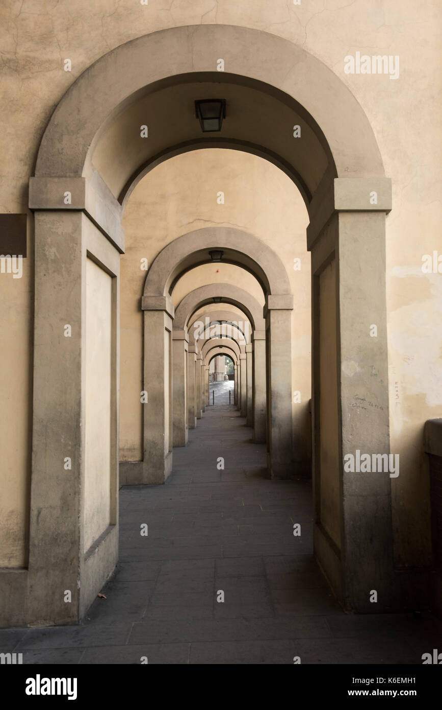 Archways by the river Arno in Florence, Italy Tuscany Europe EU Stock ...