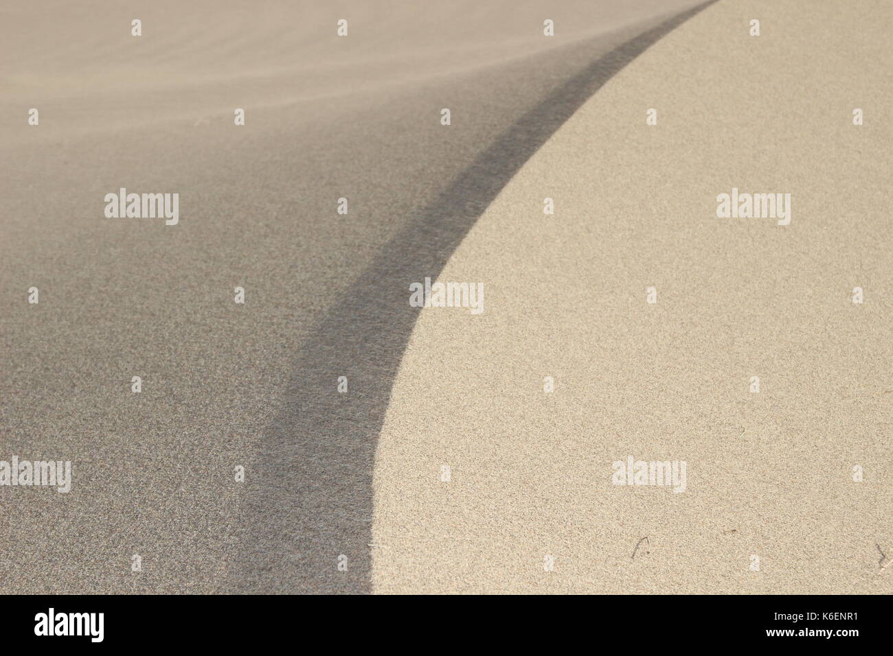 a sand step in the desert in kazakhstan, created by the wind Stock ...
