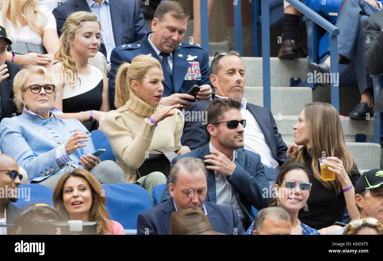 New York, NY USA - September 10, 2017: Philip Schneider, Hillary Swank ...