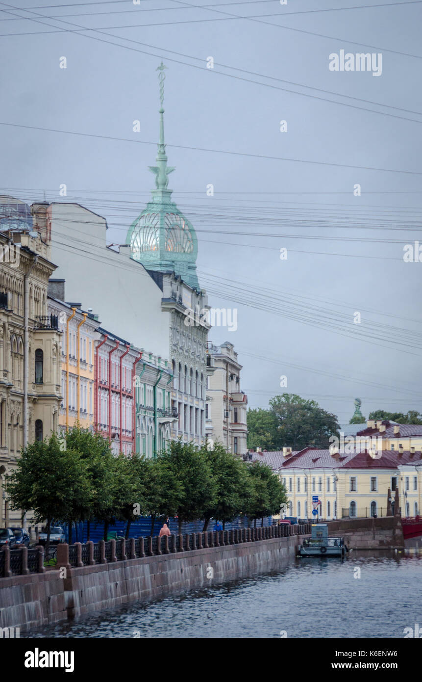 Moyka river and embankment in St Petersburg, Russia Stock Photo - Alamy