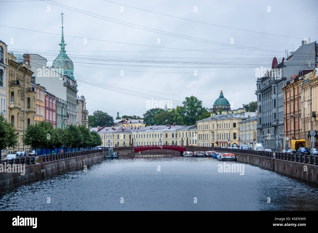 Moyka river and embankment in St Petersburg, Russia Stock Photo - Alamy