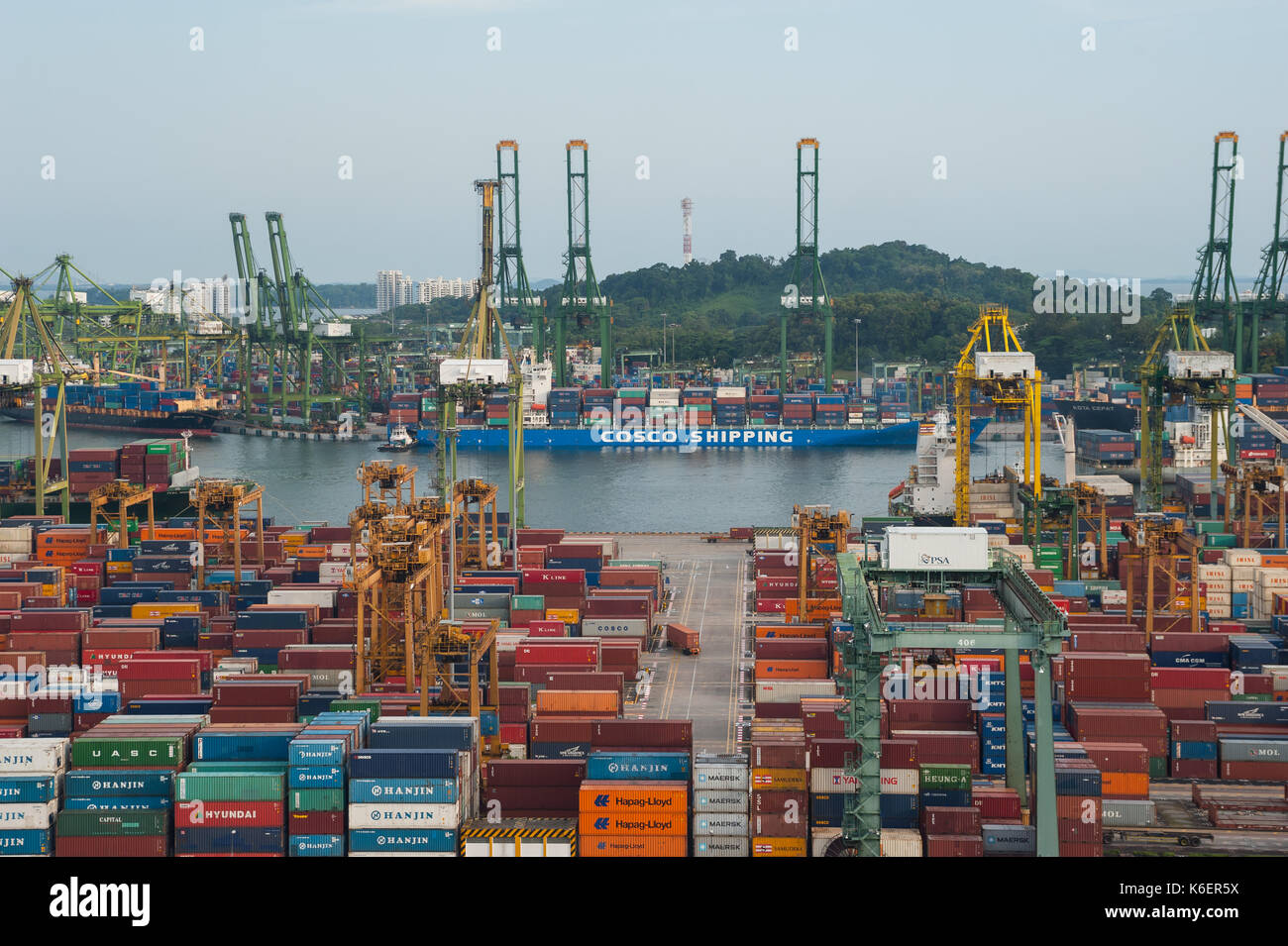 Psa container terminal port singapore hi-res stock photography and ...