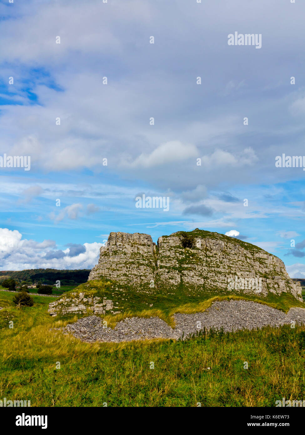 View across Cressbrook Dale a nature reseve and popular walking area in ...