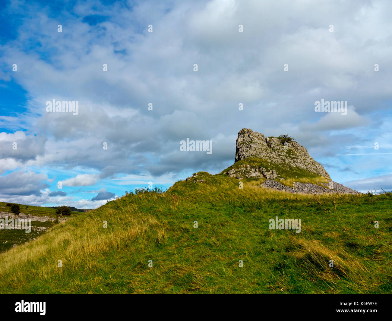 View across Cressbrook Dale a nature reseve and popular walking area in ...