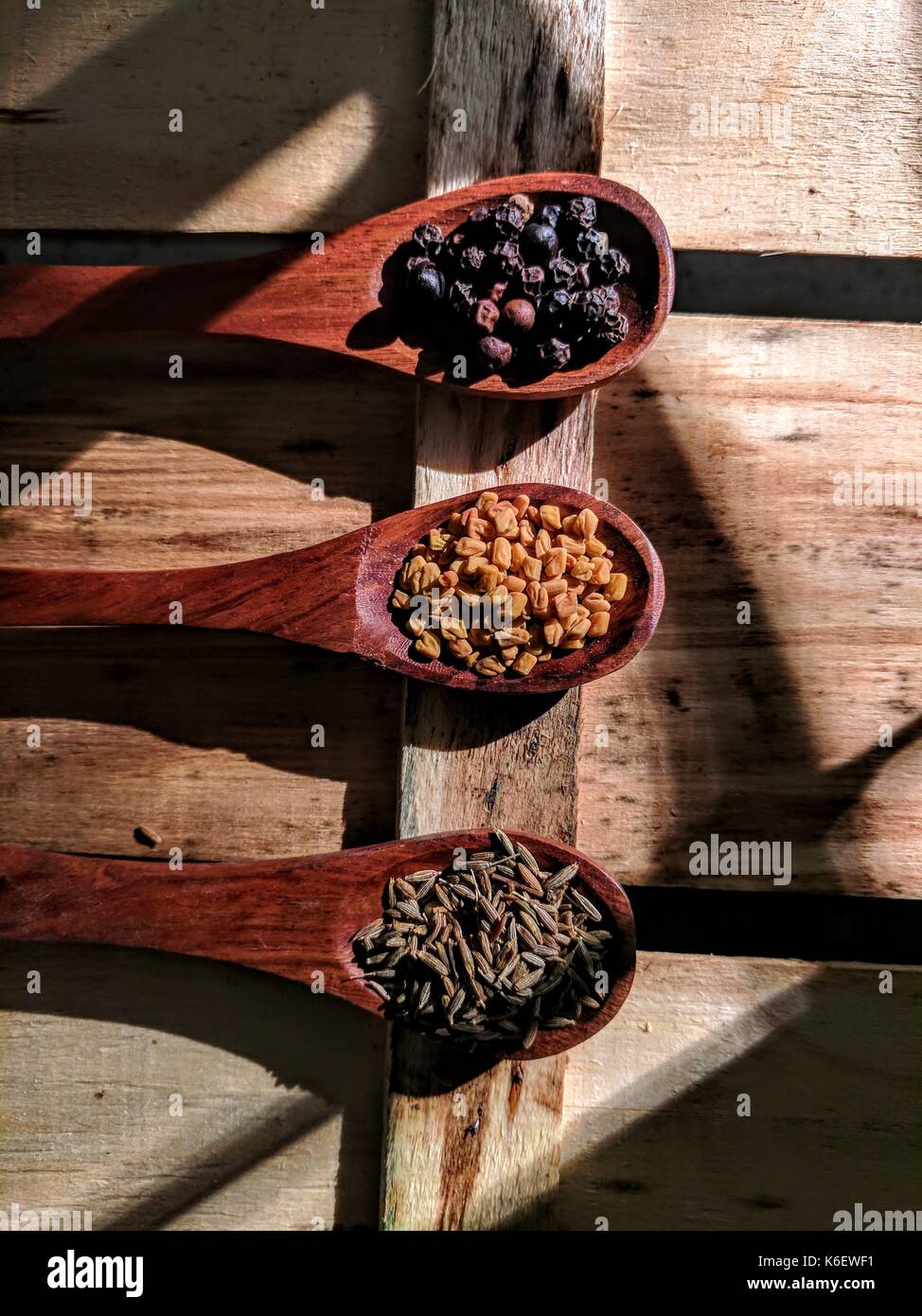 fenugreek, cumin, pepper Stock Photo - Alamy