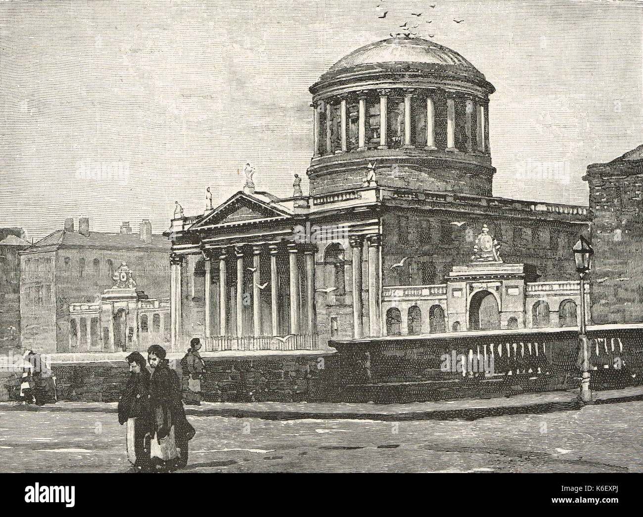 The Four Courts, Dublin, circa 1844 Stock Photo - Alamy