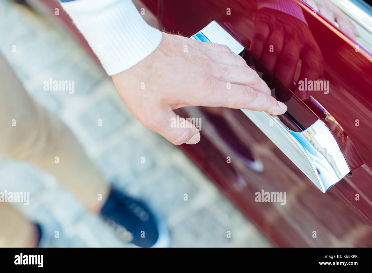 Touching his car hi-res stock photography and images - Alamy