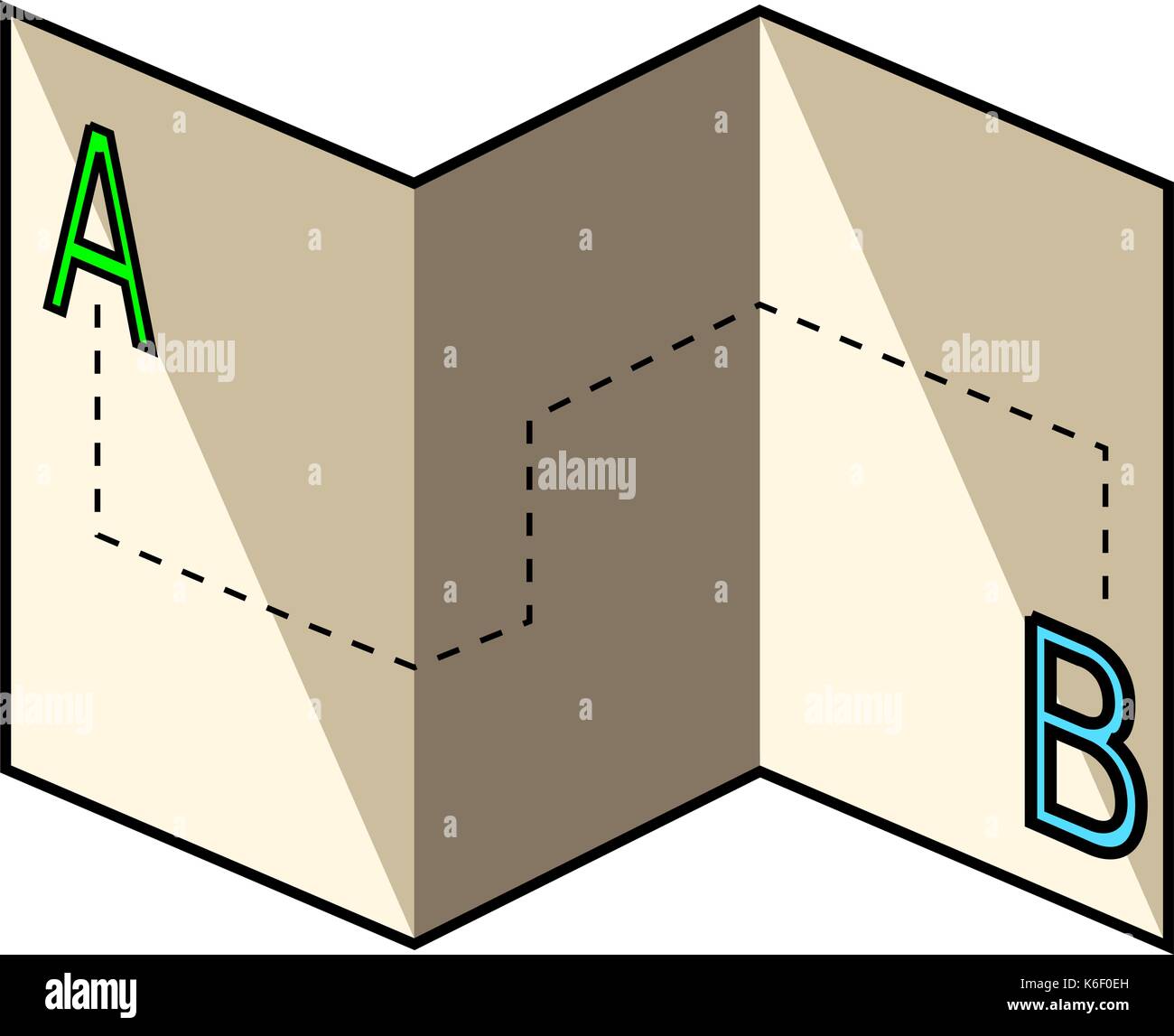 From A to B map vector Stock Vector Image & Art - Alamy