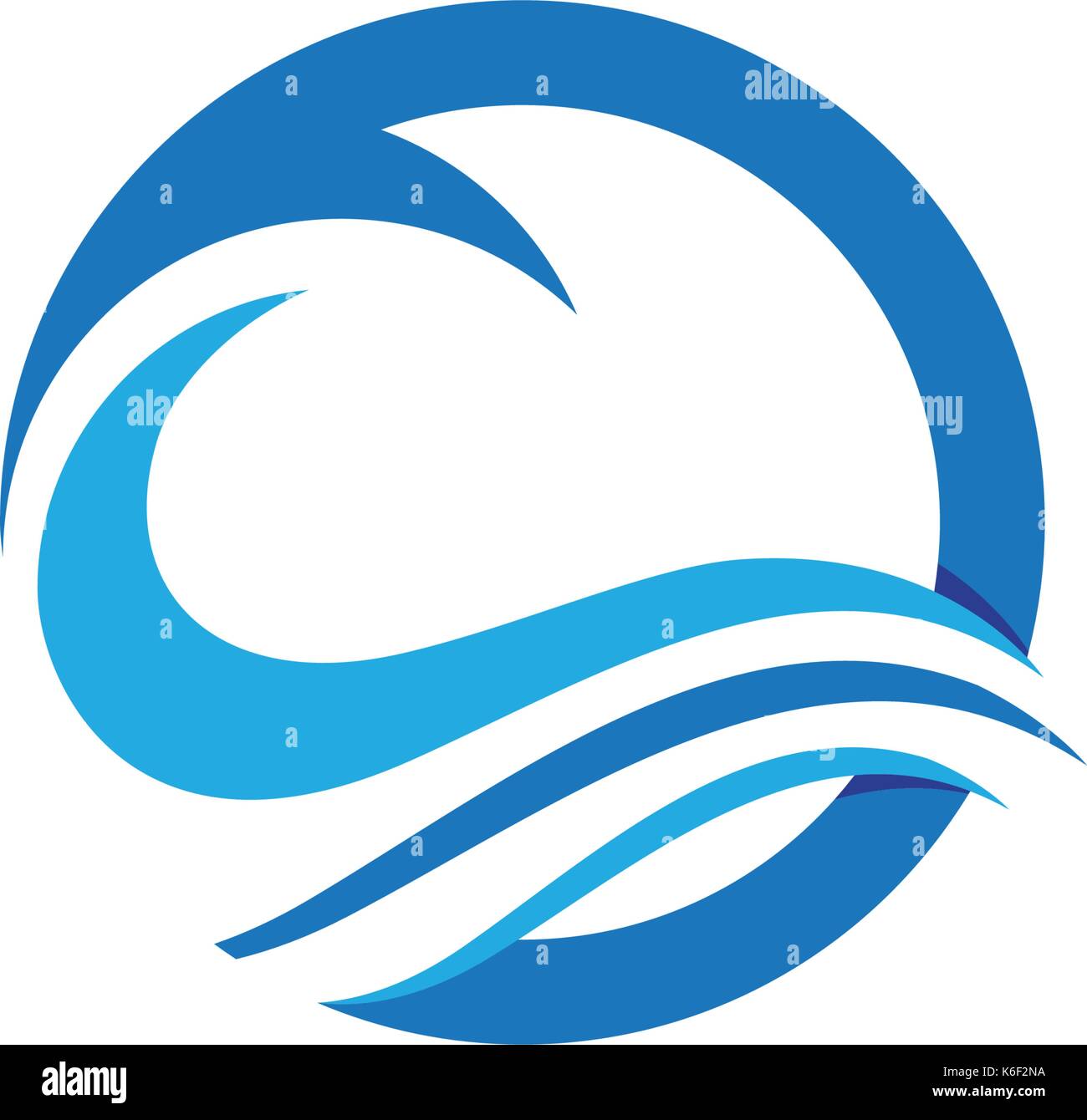 Water Wave symbol and icon Logo Template vector Stock Vector Image ...